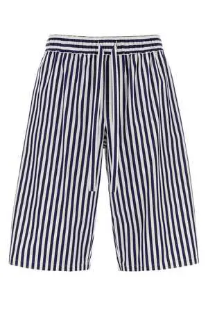 Dolce & Gabbana Embroidered Poplin Bermuda Shorts - Stripped