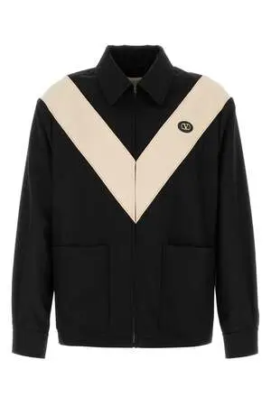 Valentino Garavani Gabardine Wool-blend Jacket - Black