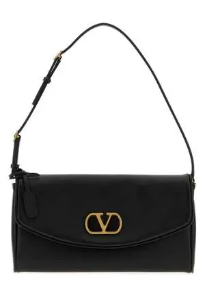 Valentino Garavani Devain Nappa Leather Shoulder Handbag 25cm X 13cm X 4cm - Black