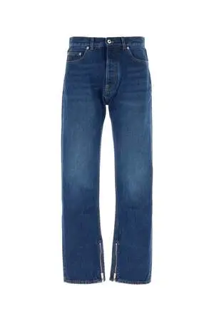 Off-White Denim Jeans With Zipper Detail