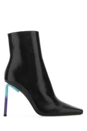 Off-White Allen Ankle Boots In Nappa Leather With 9 Cm Heel - Black
