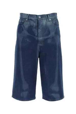 Off-White Denim Bermuda Shorts - Printed