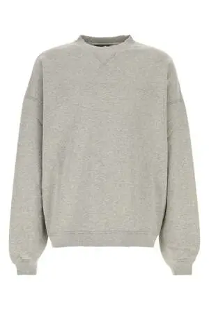GOLDEN GOOSE Melange Oversize Cotton Sweatshirt - Grey