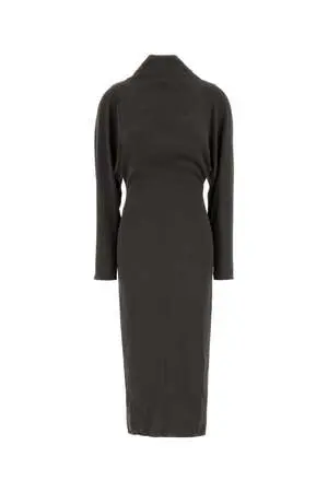 Giorgio Armani Stretch Crepe Midi Dress - Grey