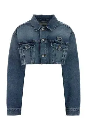 Miu Miu Miu Mini Denim Jacket For - Blue