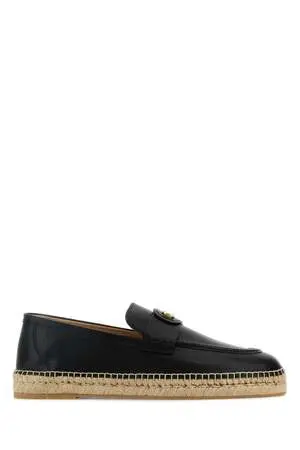 Valentino Garavani Vlogo Leather Espadrilles - Black