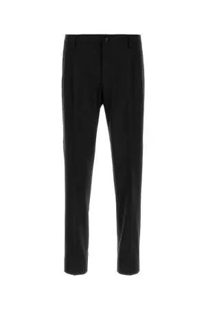 Dolce & Gabbana Stretch Wool Pants - Black