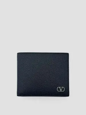 Valentino Garavani Signature Logo Billfold Wallet - Black