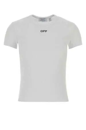 Off-White Stretch Cotton T-shirt - White