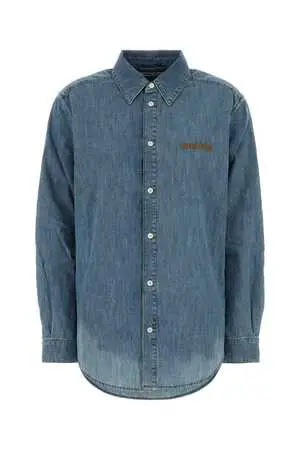 Miu Miu Cotton Chambray Shirt - Light Blue