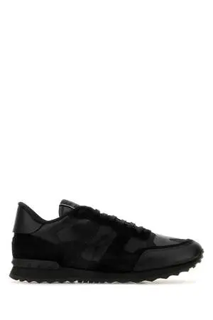 Valentino Garavani Rockrunner Sneaker In Fabric And Leather - Camouflage