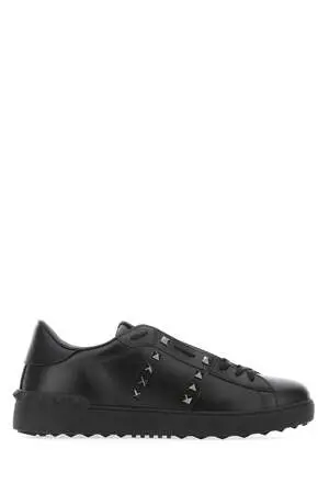 Valentino Garavani Rockstud Untitled Leather Sneaker - Black