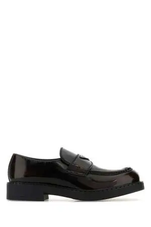 Prada Leather Loafers - Brown
