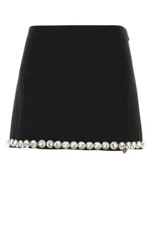 PRADA Prada Black Acetate-Blend Mini Skirt