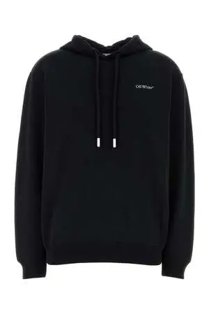 Off-White Cotton Sweatshirt - Black
