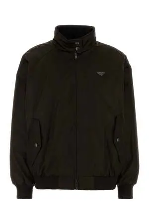 Prada Re-nylon Bomber Jacket - Brown