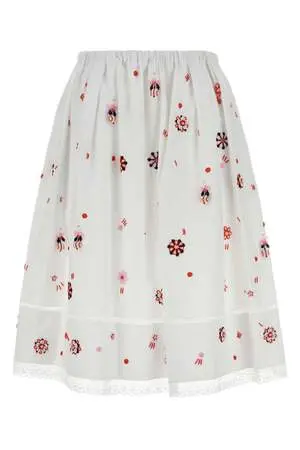Prada Embroidered Mini Skirt