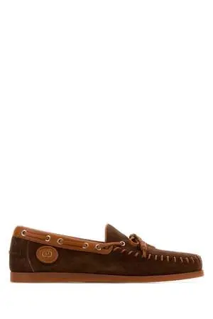 Valentino Garavani Suede Leather Loafers With Rubber Sole