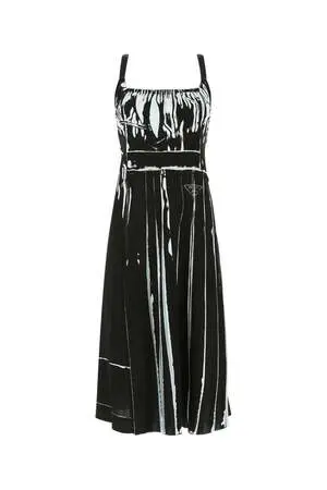 Prada Stretch Viscose Mini Dress - Printed