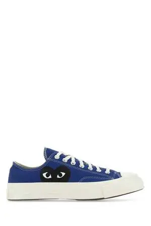 Play Comme Des Garcon Comme Des Garçons Play Canvas Low Top Sneakers - Blue