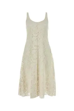 Prada Lace Mini Dress With Cupro-silk Lining - White