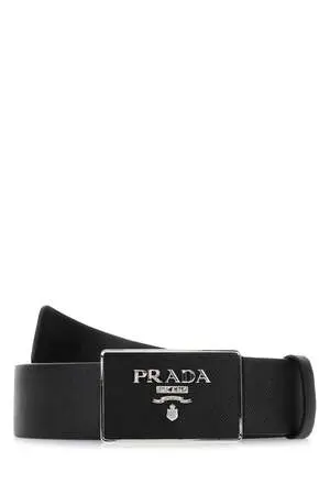 Prada 3.5 Cm Leather Belt - Black