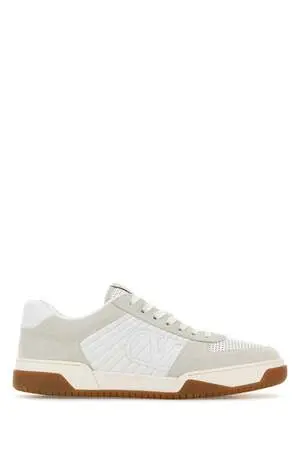 Valentino Garavani Two-tone Leather And Suede Sneakers
