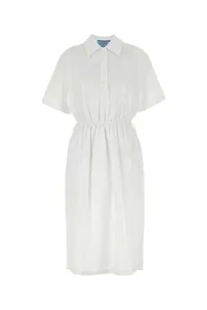 Prada Poplin Shirt Dress - White