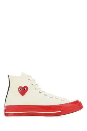 Play Comme Des Garcon X Canvas Sneaker - White