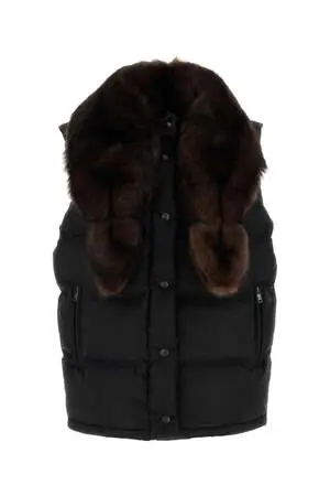 Prada Re-nylon Sleeveless Down Jacket - Black