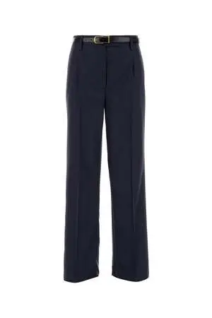 Prada Embroidered Wool Striped Pants For - Stripped