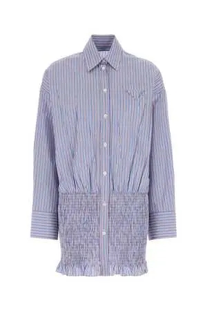 Prada Embroidered Poplin Shirt For - Stripped