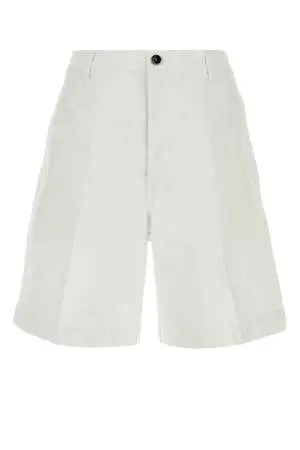 NINE:INTHE:MORNING Otto Cotton Bermuda Shorts - White