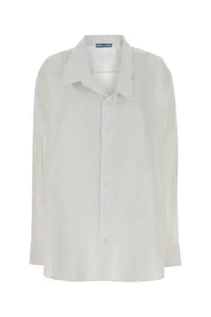 Prada Poplin Oversized Shirt For - White
