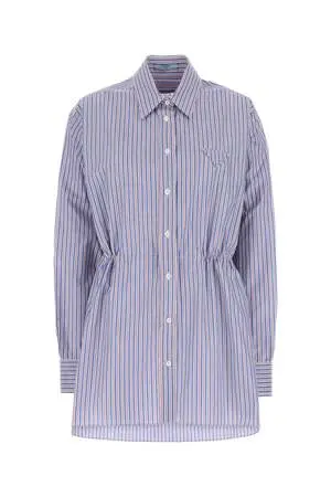 Prada Striped Cotton Poplin Shirt