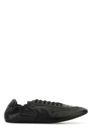 Prada Collapse Leather Sneaker For - Black