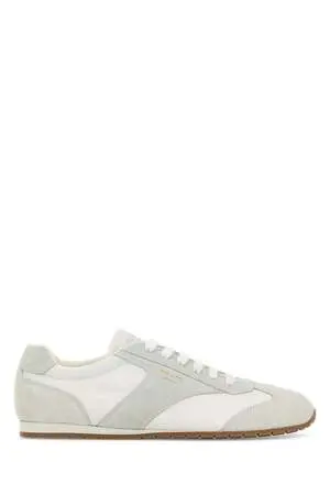 Prada Two-tone Suede And Fabric Sneaker - Multicoloured