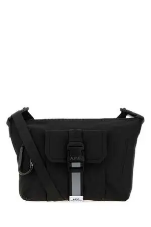A.p.c. Canvas Trek Crossbody Handbag 25 Cm X 20 Cm X 10 Cm - Black