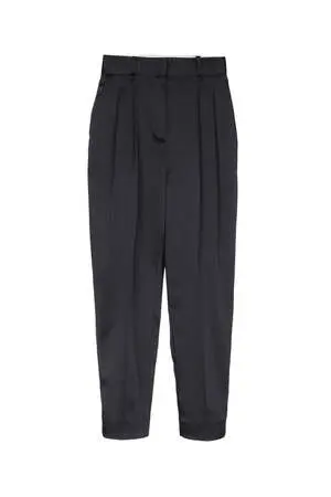 Elisabetta Franchi Tailored Pleated Wide-leg Trousers - Nero