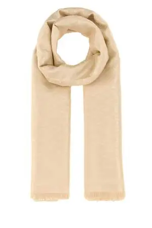 Valentino Garavani 140 X 140 Cm Cream Silk-wool Blend Square Scarf - Yellow