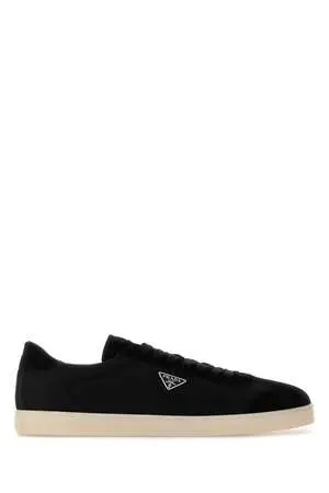 Prada Re-nylon And Suede Sneakers - Black