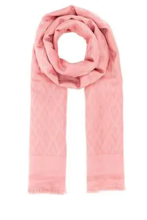 Valentino Garavani V-inspired Silk-wool Scarf - Pink