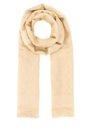 Valentino Garavani 200 X 70 Cm Ivory Silk-blend Toute V Scarf For - White