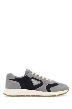 Prada Two-tone Suede And Re-nylon Prax Sneaker - Multicoloured