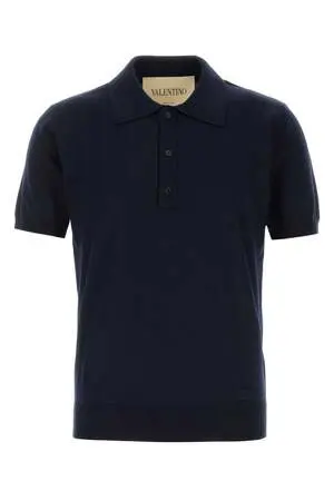 Valentino Garavani 100% Virgin Wool Polo Shirt - Blue