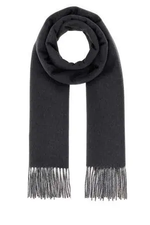 Prada Cashmere Scarf In Charcoal-tone - Grey