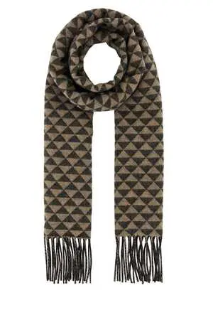 Prada Embroidered Wool-cashmere Scarf 190 X 28 Cm - Printed