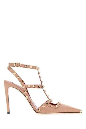 Valentino Garavani Rockstud Leather Pumps With 10 Cm Heel - Pink
