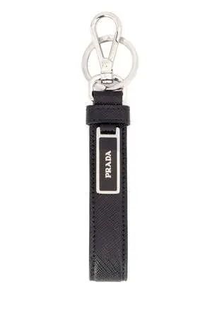 Prada Stainless Steel & Leather Key Ring - F0002