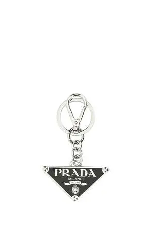 Prada Metal Key Ring 6 Cm X 10.5 Cm - Black